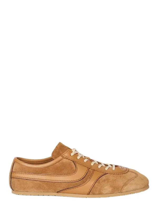 Dries Van Noten Retro Leather Low-top Sneakers - Tan