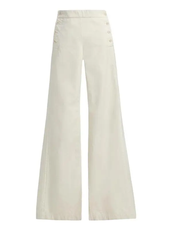 NILI LOTAN Reed Cotton Sailor Pants - Stone