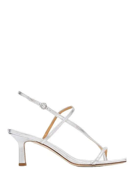 AeydĒ Elise 65mm Leather Sandals - Silver