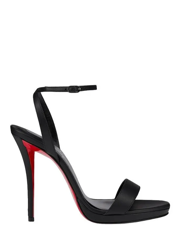 CHRISTIAN LOUBOUTIN Miss Z Queen 120mm Leather Sandals - Black