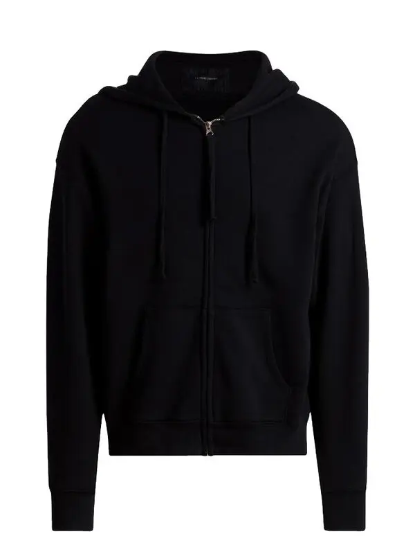NILI LOTAN Brian Zip-front Cotton Hoodie - Midnight