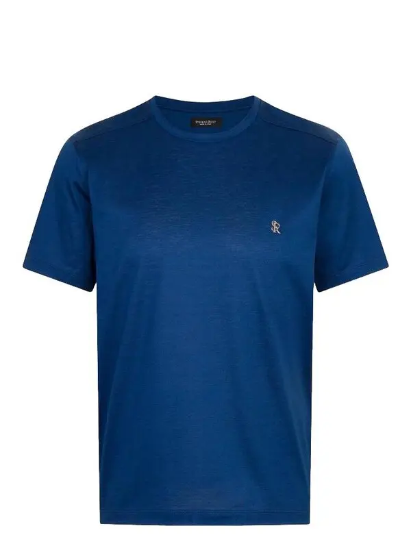 Stefano Ricci Logo Cotton T-shirt - Blue