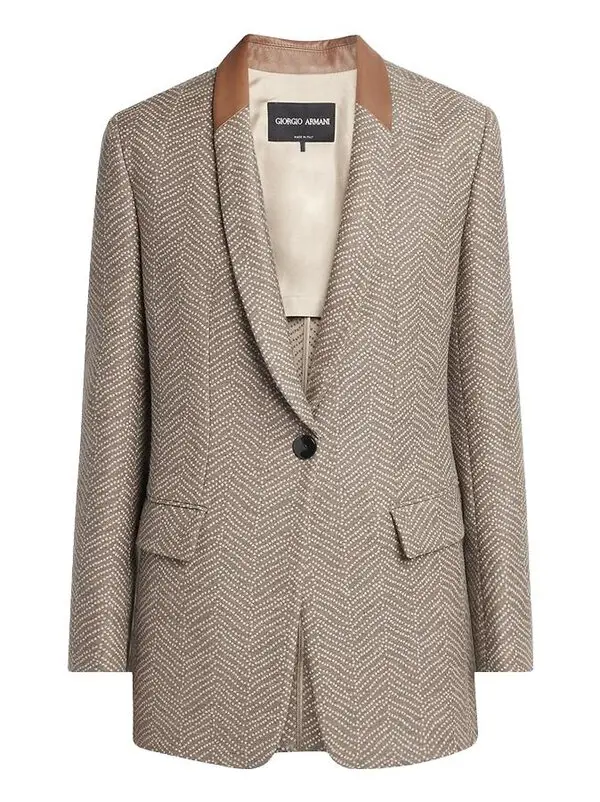 Giorgio Armani Wool-cashmere Single-breasted Blazer - Walnut