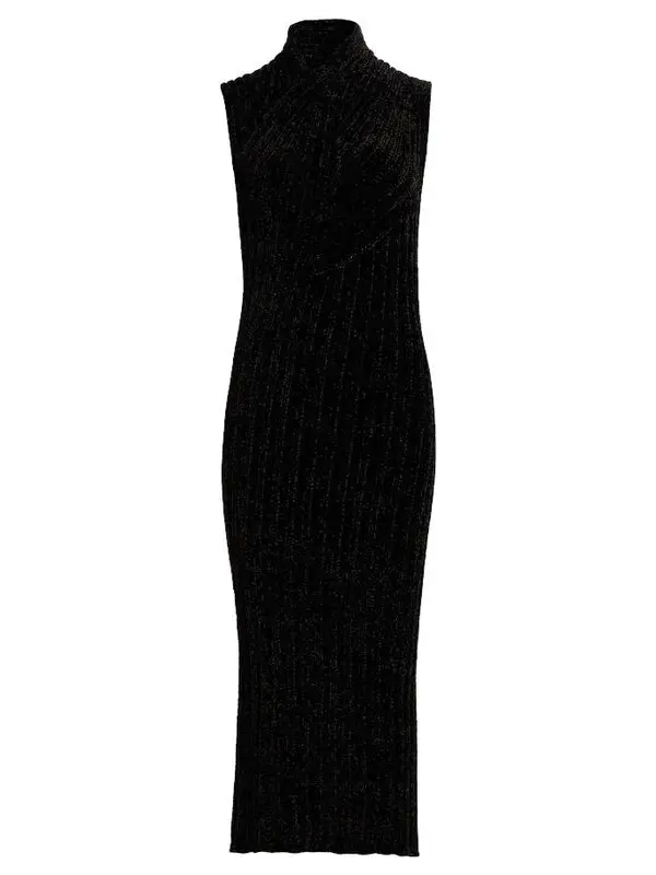 Giorgio Armani Chenille Textured Midi-dress - Brown Mel