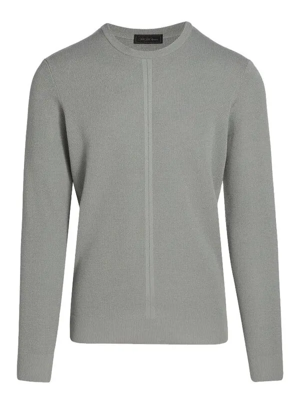 SAKS FIFTH AVENUE Collection Structure Crewneck Long-sleeve Shirt - Grey