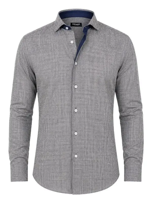 MACEOO Eins Marthyr Linen Shirt - Grey