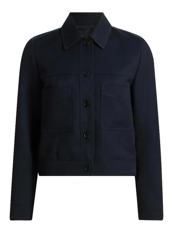 NILI LOTAN Susannah Wool Jacket - Midnight