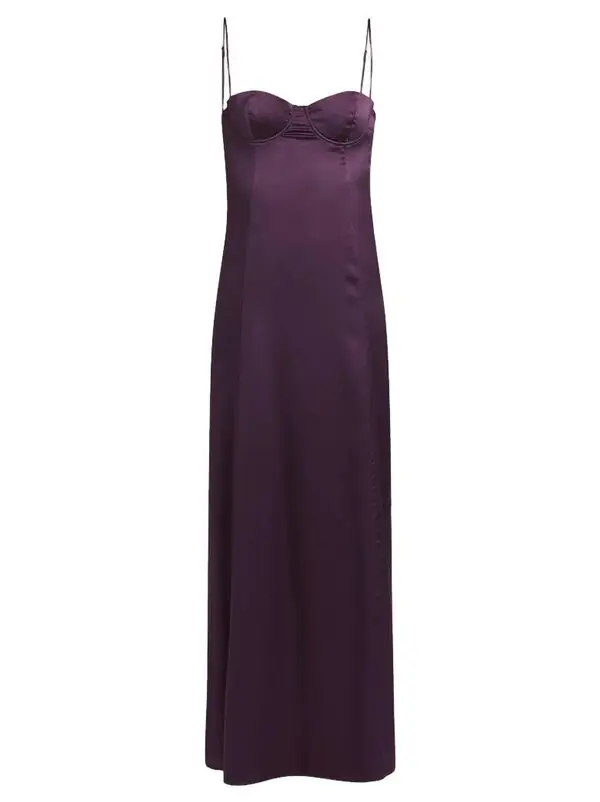 Kiki De Montparnasse Tous Les Jours Silk Maxi Dress - Cassis