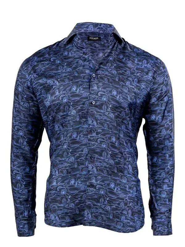 MACEOO Fibonacci Marthyr Shirt - Blue