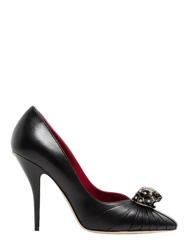 Valentino Garavani Panthea Goatskin 105mm Pumps - Black