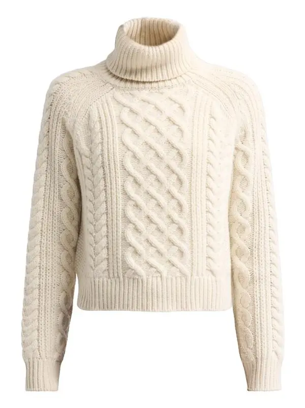 NILI LOTAN Ezren Wool Cable-knit Sweater - Ivory
