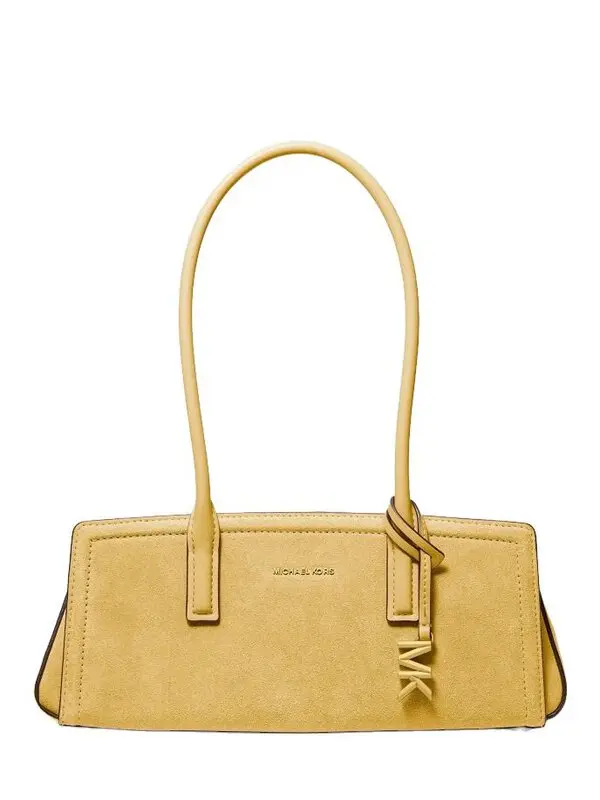 Michael Kors Laila Small Suede Shoulder Tote Bag - Chartreuse