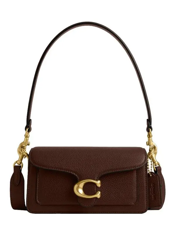COACH Pebbled Leather Tabby Shoulder Bag 20 - Maple