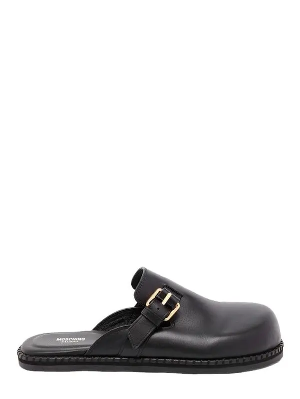 Moschino Sabot Slip-on Shoes - Black