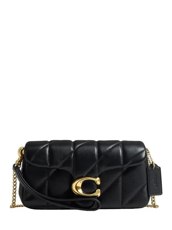 COACH Tabby Quilted Leather Chain Crossbody Bag 19 - Black