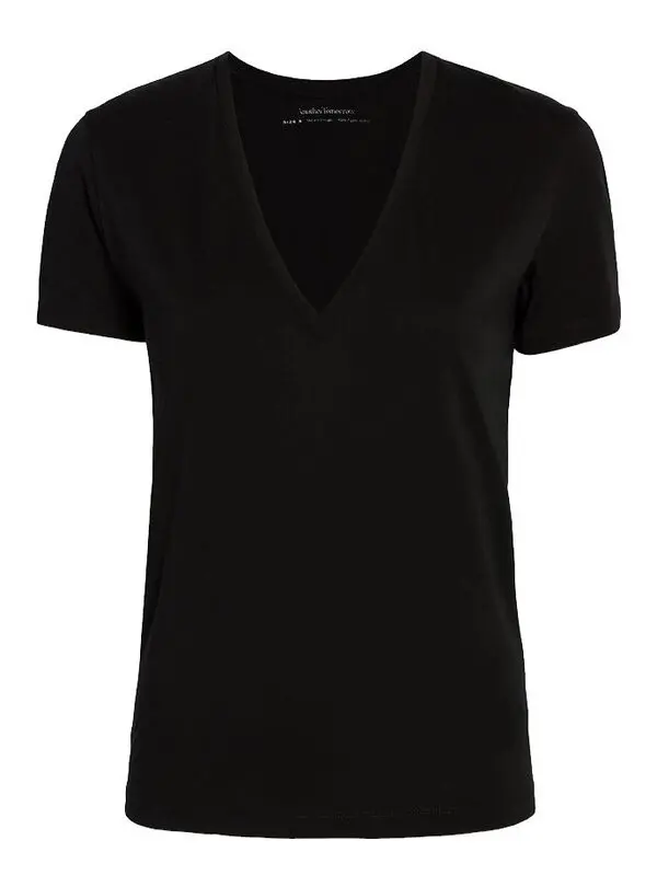 Another Tomorrow V-neck Tee - Black