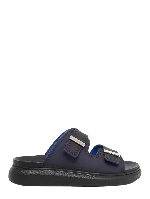 Alexander McQueen Hybrid Double-buckle Sandals - Blue Silver