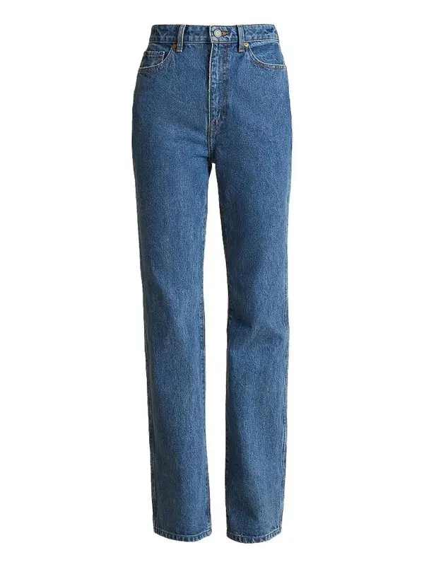 Khaite Danielle Mid-rise Straight-leg Jeans - Boone
