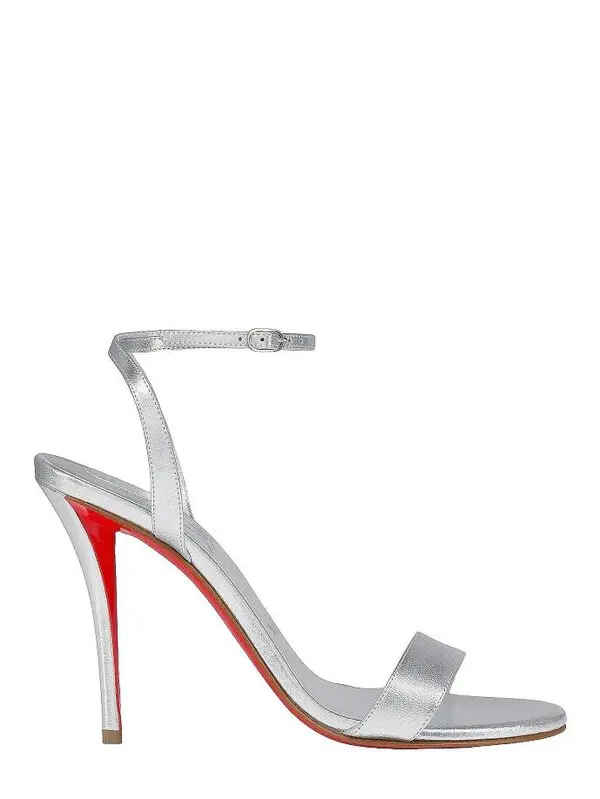 CHRISTIAN LOUBOUTIN Miss Z 100mm Leather Strappy Sandals - Silver