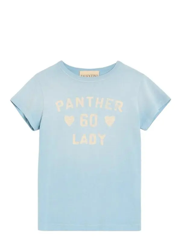 Valentino Garavani Printed Cotton T-shirt - Azure