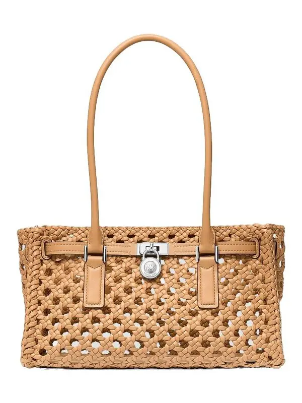 Michael Kors Hamilton Small Woven Tote Bag - Peanut