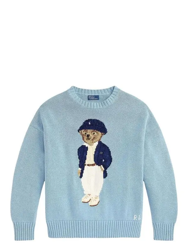 Polo Ralph Lauren Polo Bear Oversize Cotton Sweater - Blue Note