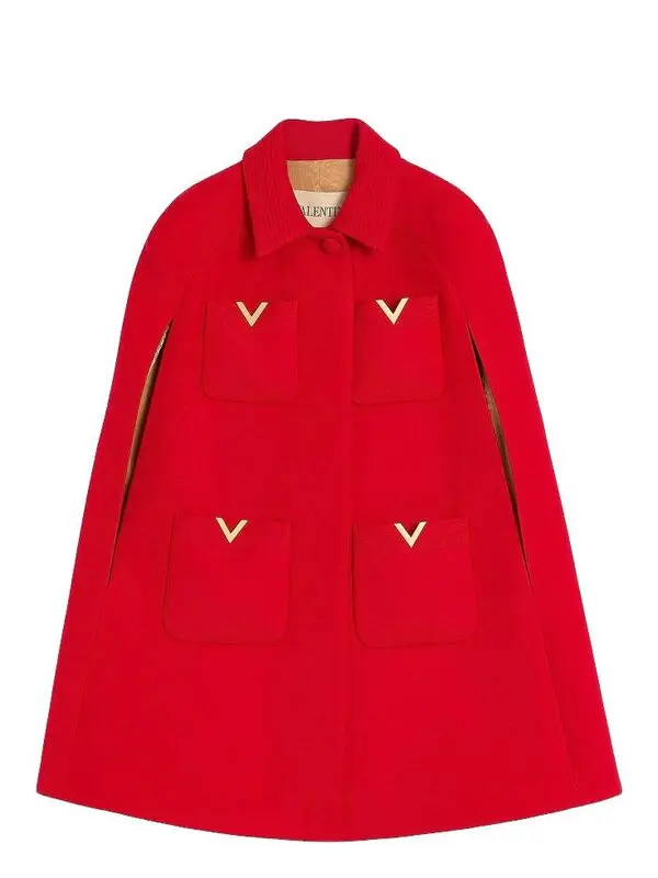 Valentino Garavani Drill Double Coat - Red