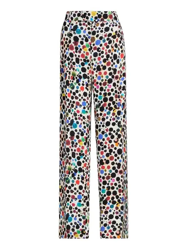 Libertine Orpheus Silk-blend Baggy Trousers - White Multi