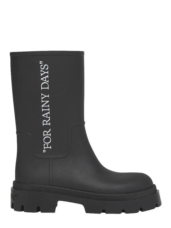 Off-White Reboot Graphic Rain Boots - Black