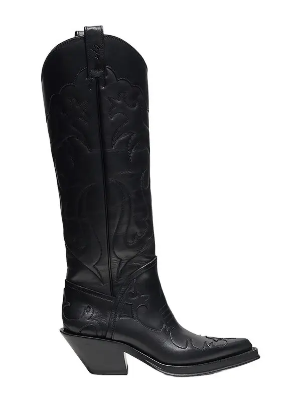 Gabriela Hearst Capitana 50mm Leather Boots - Black