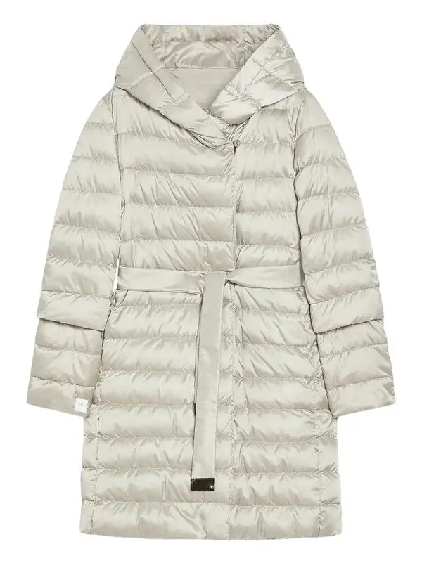 Max Mara Reversible Down Jacket In Water Repellent Satin - Light