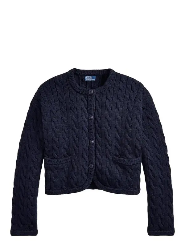 Polo Ralph Lauren Cable-knit Cotton-blend Cardigan - Hunter Navy