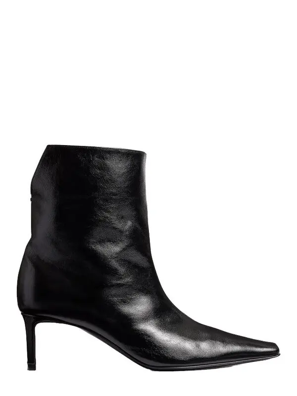 Khaite Ona 55mm Leather Ankle Boots - Black