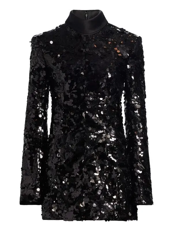 AKNVAS Toni Sequined Minidress - Black