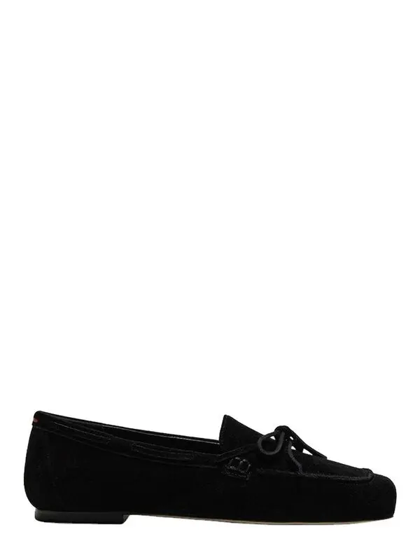 AeydĒ Jasper Suede Boat Loafers - Black