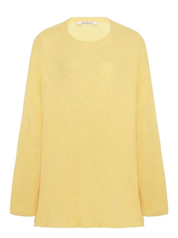 Another Tomorrow Draped Crew Knit - Sun