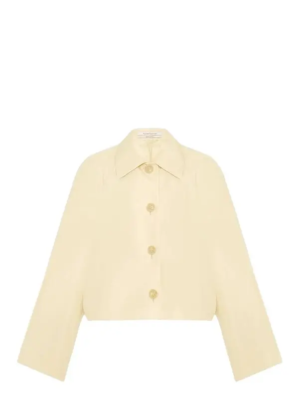 Another Tomorrow Short Balmacaan Jacket - Sand
