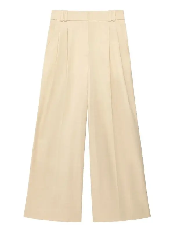 Another Tomorrow Pleated Trouser - Sand