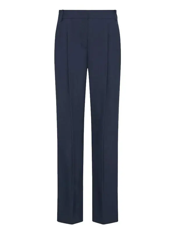 Another Tomorrow Peg Trousers - Navy