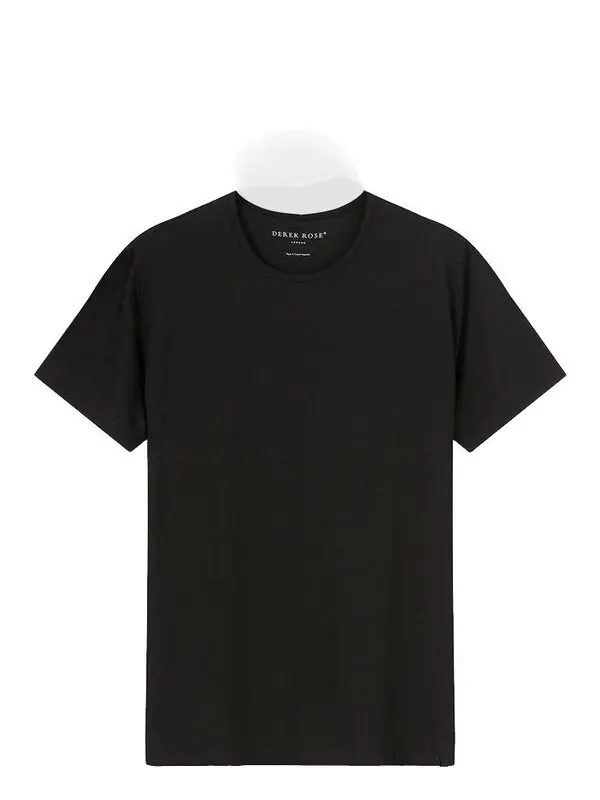 Derek Rose Basel Stretch Crewneck T-shirt - Black