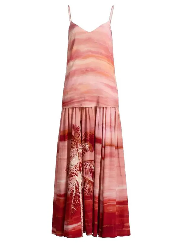 Hemant & Nandita Asma Printed Sleeveless Maxi Dress - Multi