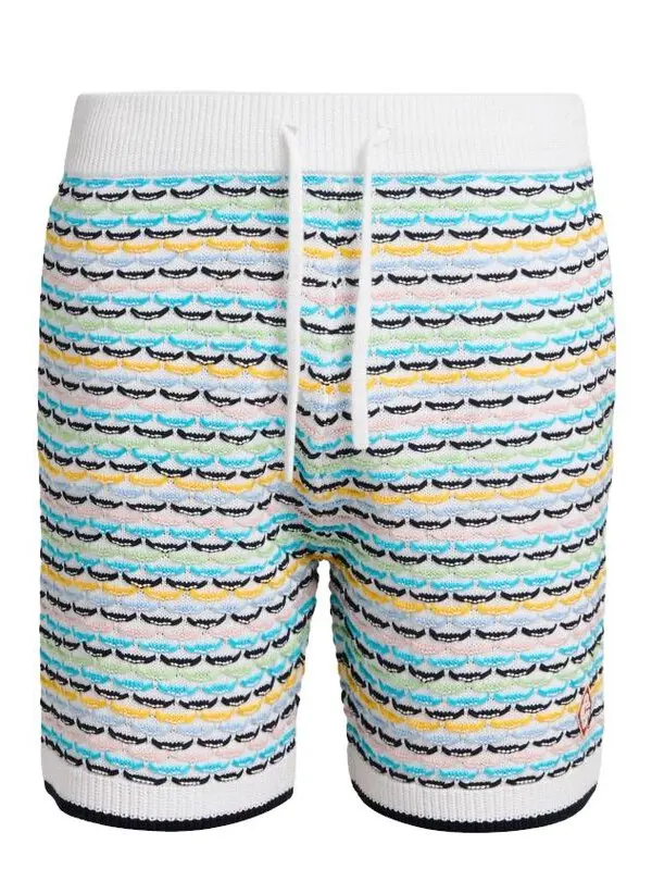 Casablanca Tuck-stitch Cotton Shorts - Multi