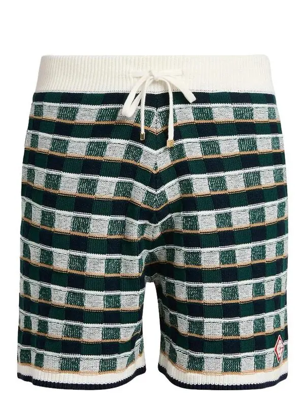 Casablanca Mosaic Cotton Knit Shorts - Multi