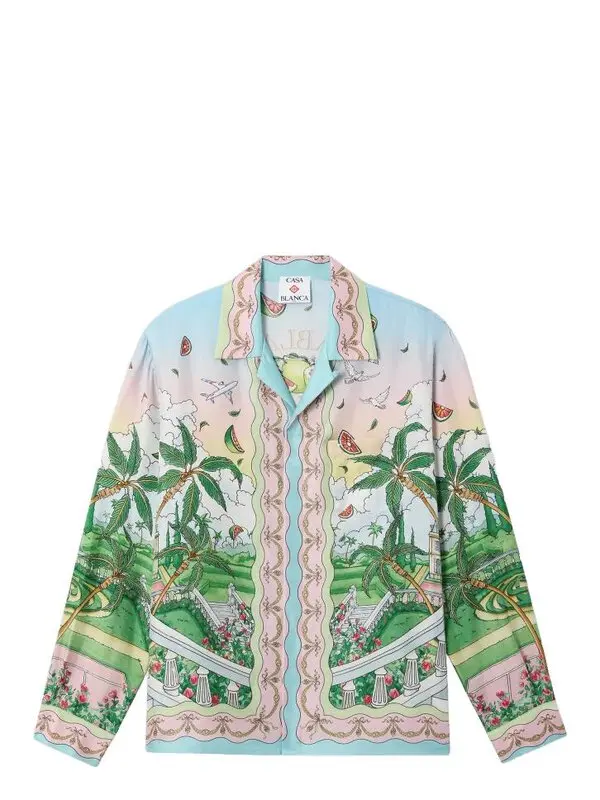 Casablanca X Ladurée Printed Silk Shirt - Multi