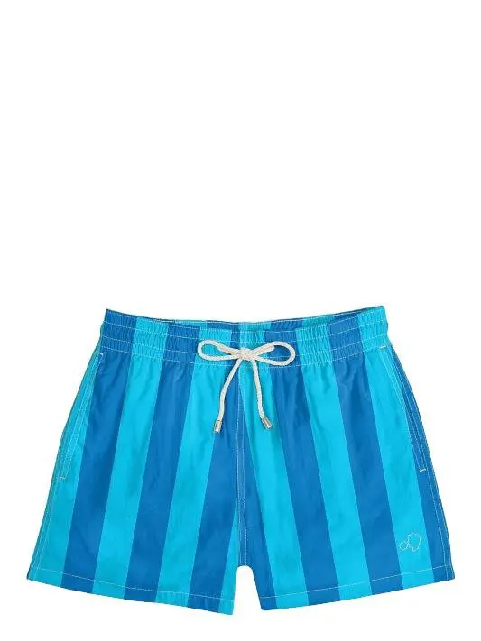 ARRELS BARCELONA Beach House Striped Drawstring Regular-fit Swim Shorts - Multi