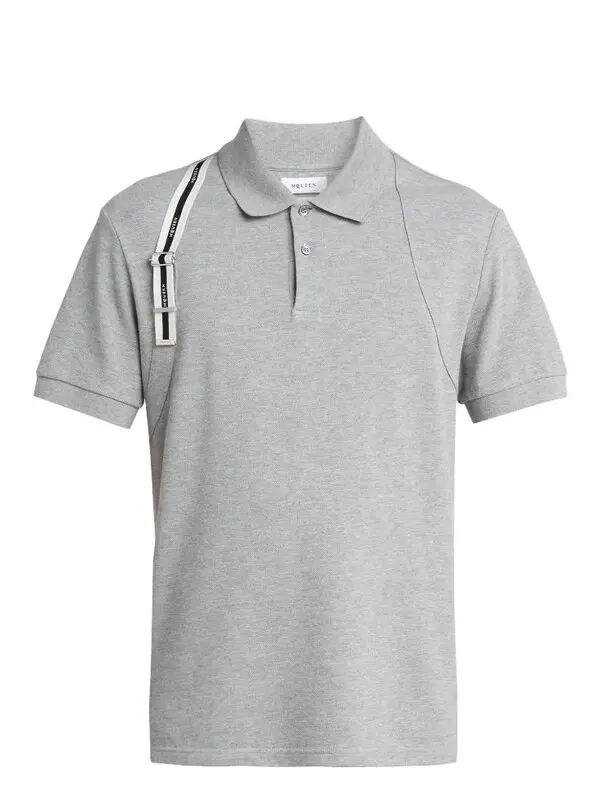 Alexander McQueen Harness Cotton Polo Shirt - Graphite