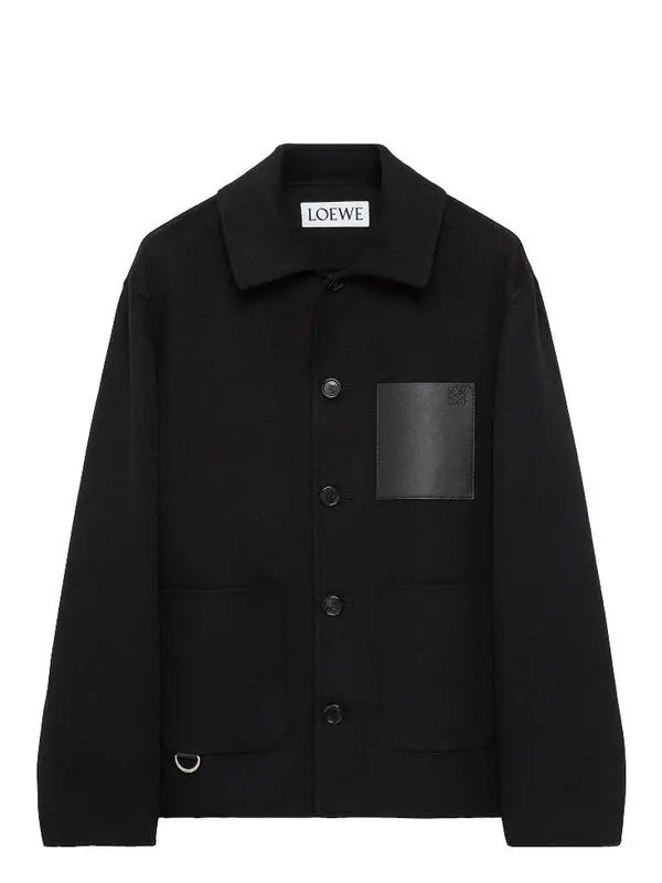 Loewe Wool-cashmere Workwear Jacket - Black