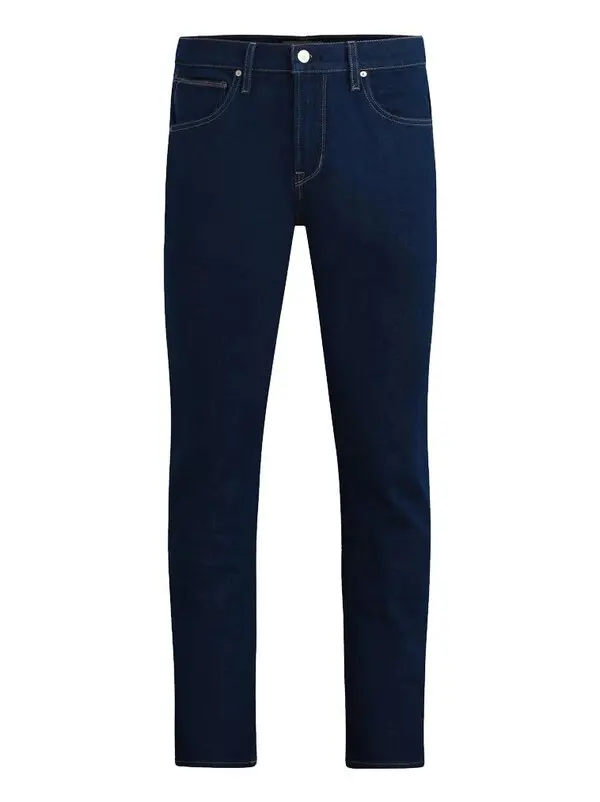 Hudson Jeans Blake Contrast Topstitched Slim-straight Jeans - Shadow