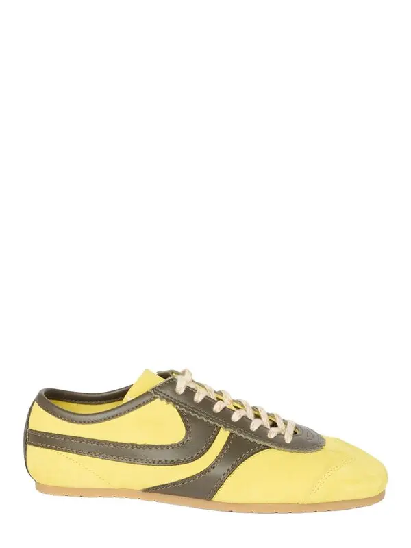 Dries Van Noten Suede & Leather Low-top Sneakers - Yellow
