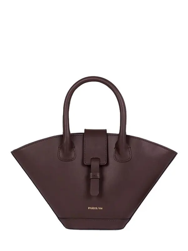 PARIS/64 Lumière Mini Leather Top Handle Bag - Brown